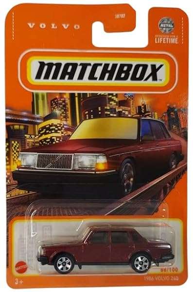 Matchbox Volvo 240 Diecast Car, 1:64 Scale, Red, 88/100, 1986 Model ...